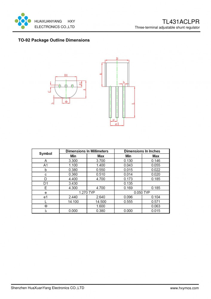 TL431ACLPR-HXY technical document page 3