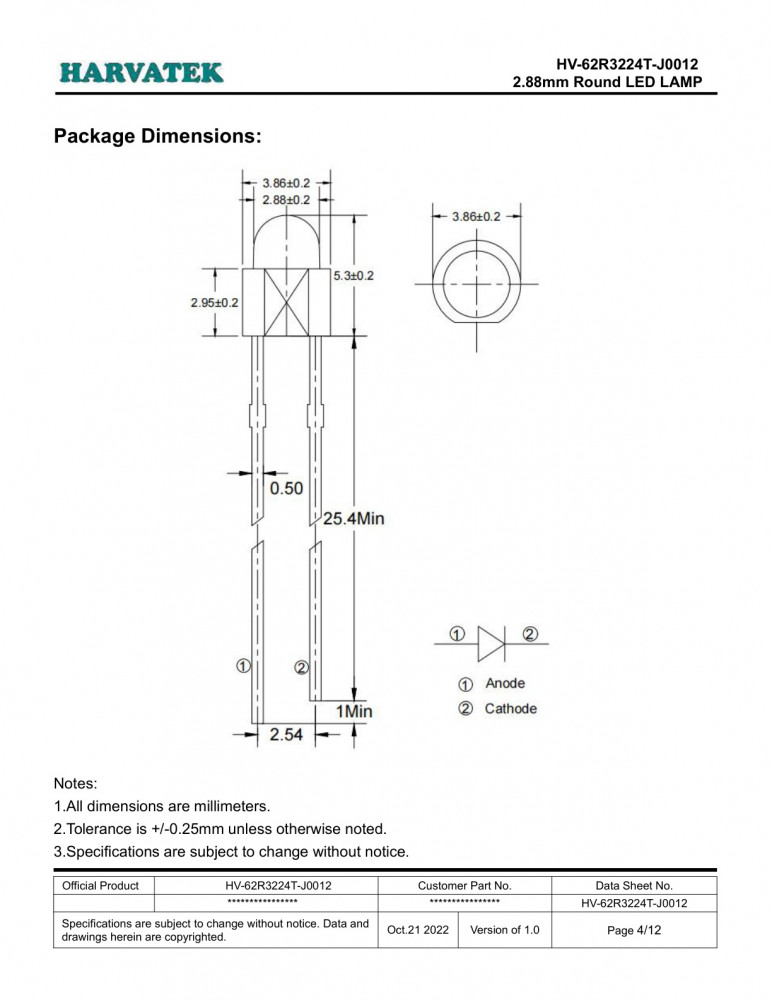 HV-62R3224T-J0012 datasheet page 4