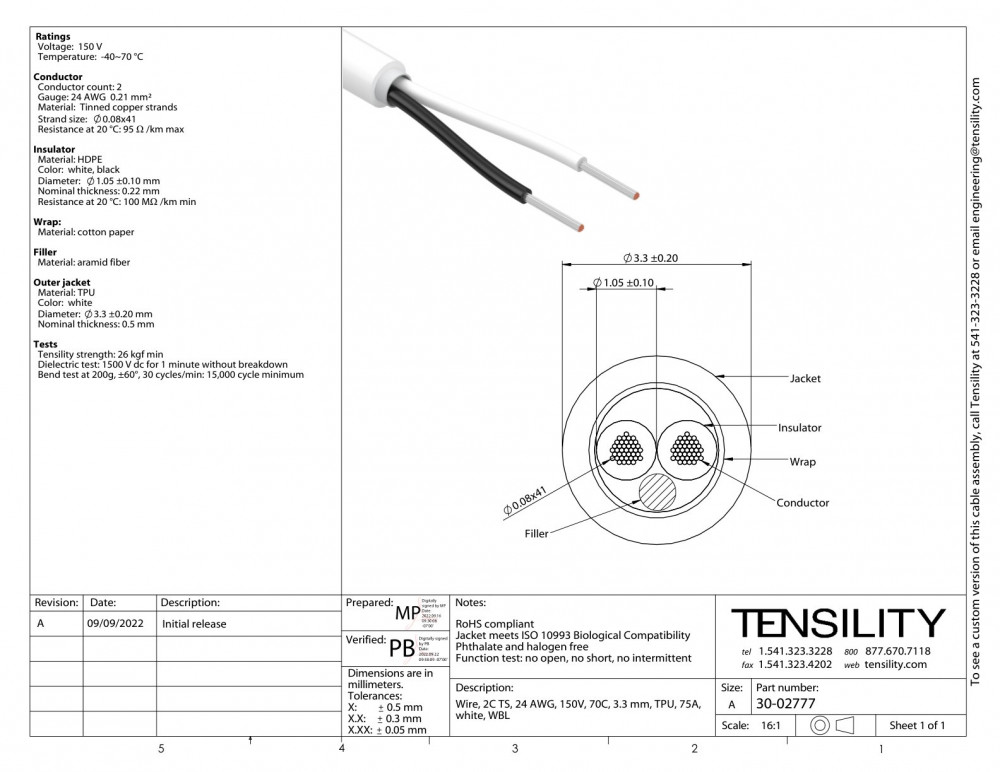 Tensility International 30-02777 product drawing preview