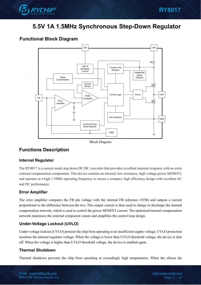 RY8017 datasheet page 7