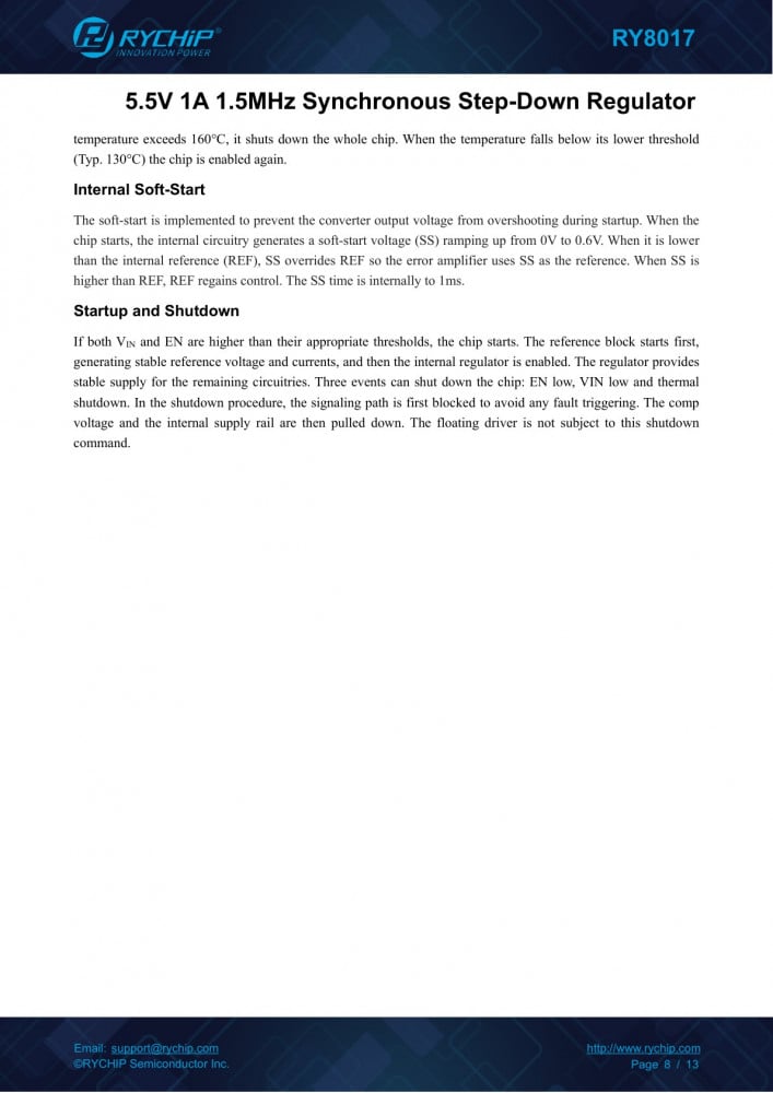 RY8017 datasheet page 8