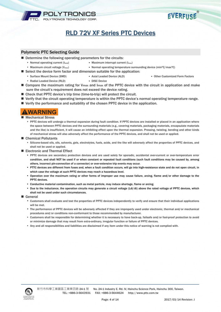 RLD72P090XF datasheet page 4