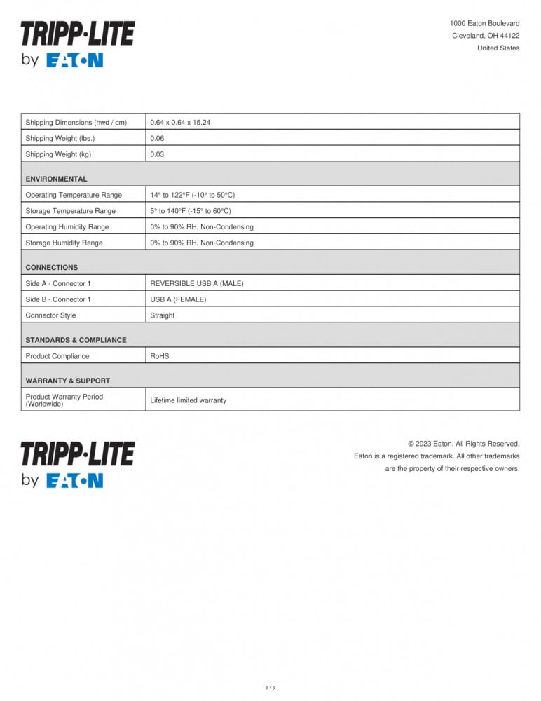 EATON UR024-06N technical document page 2