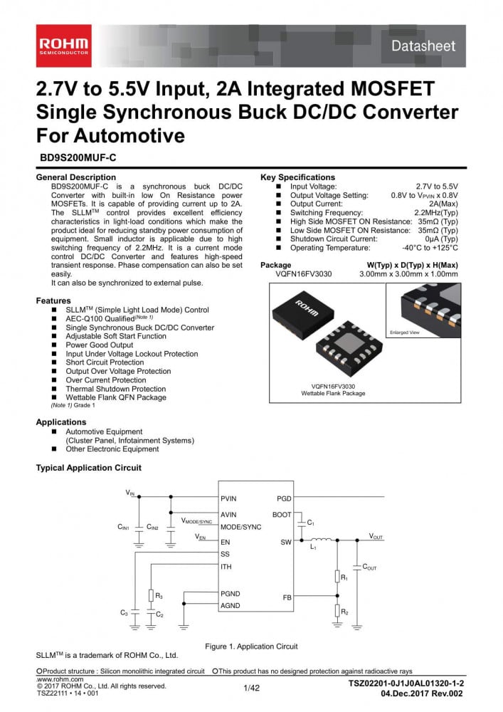 BD9S200MUF-CE2 datasheet page 1