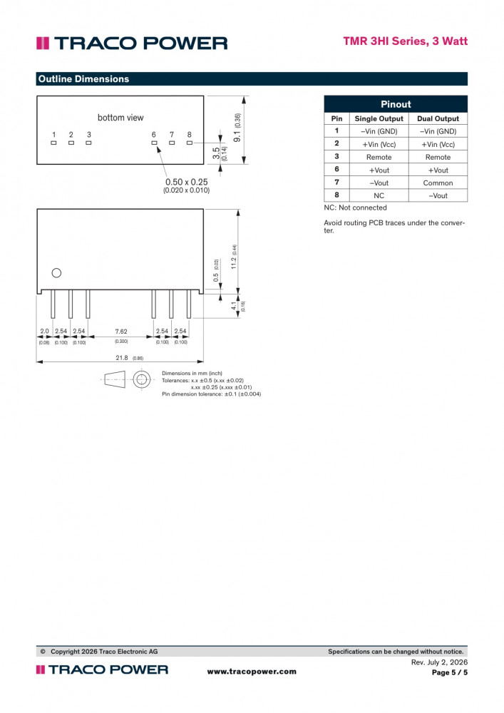 TMR 3HI datasheet page 5