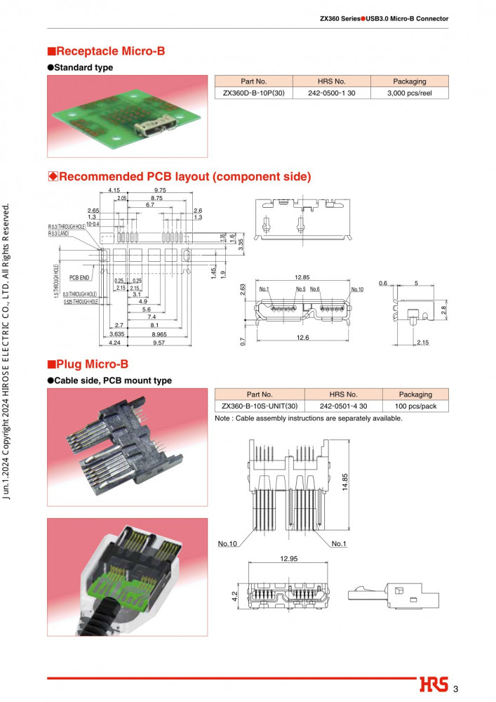 HRS ZX360 series datasheet page 3