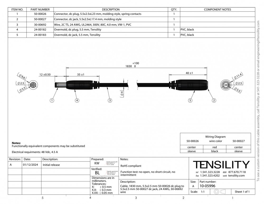 Tensility International 10-05996 assembly drawing