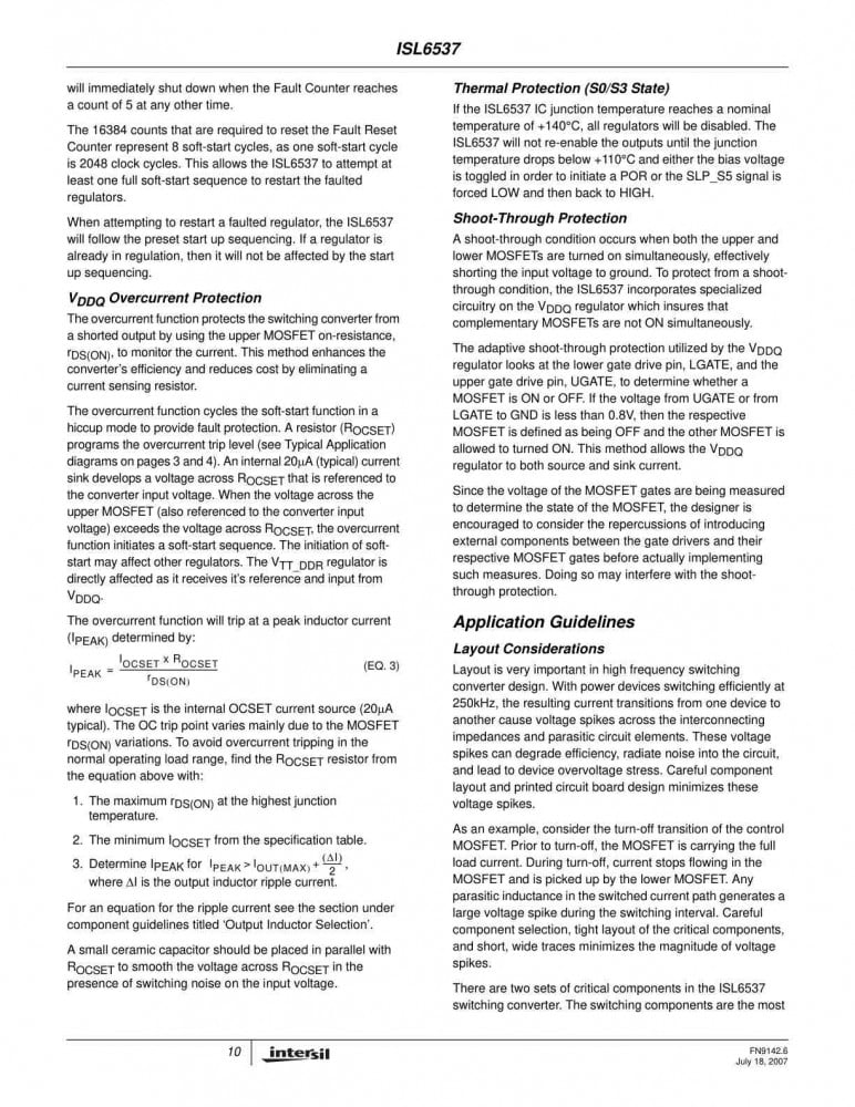 ISL6537CR-T datasheet page 10