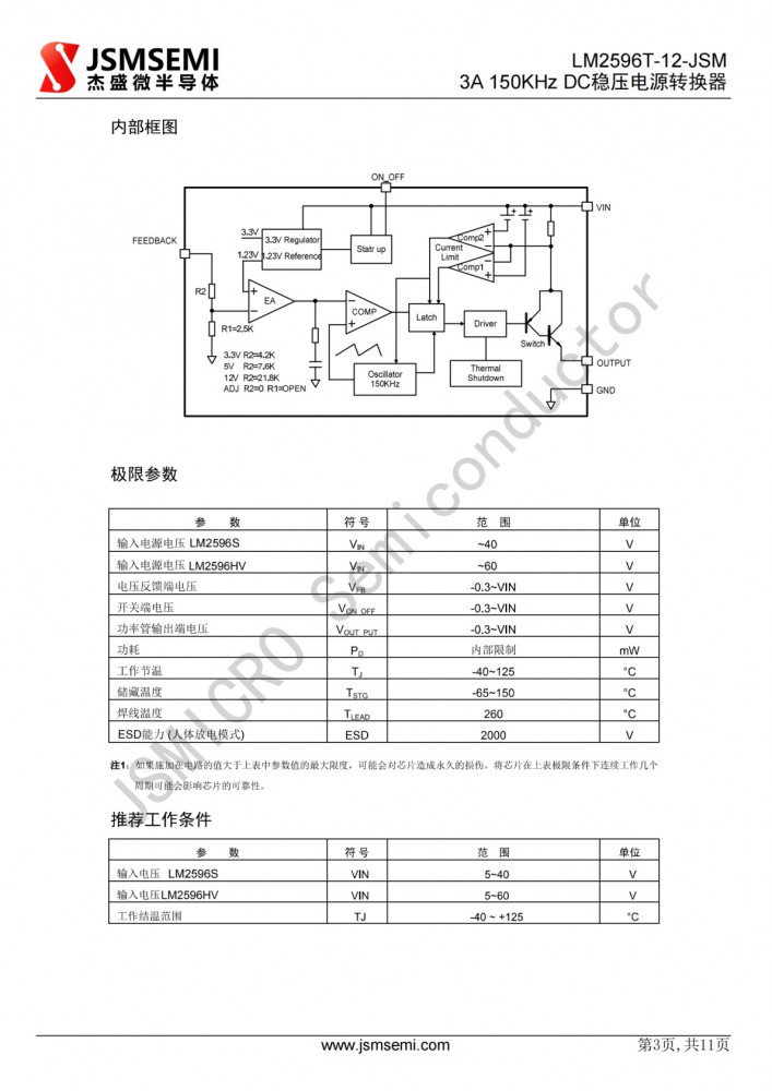 LM2596T-12-JSM datasheet page 3