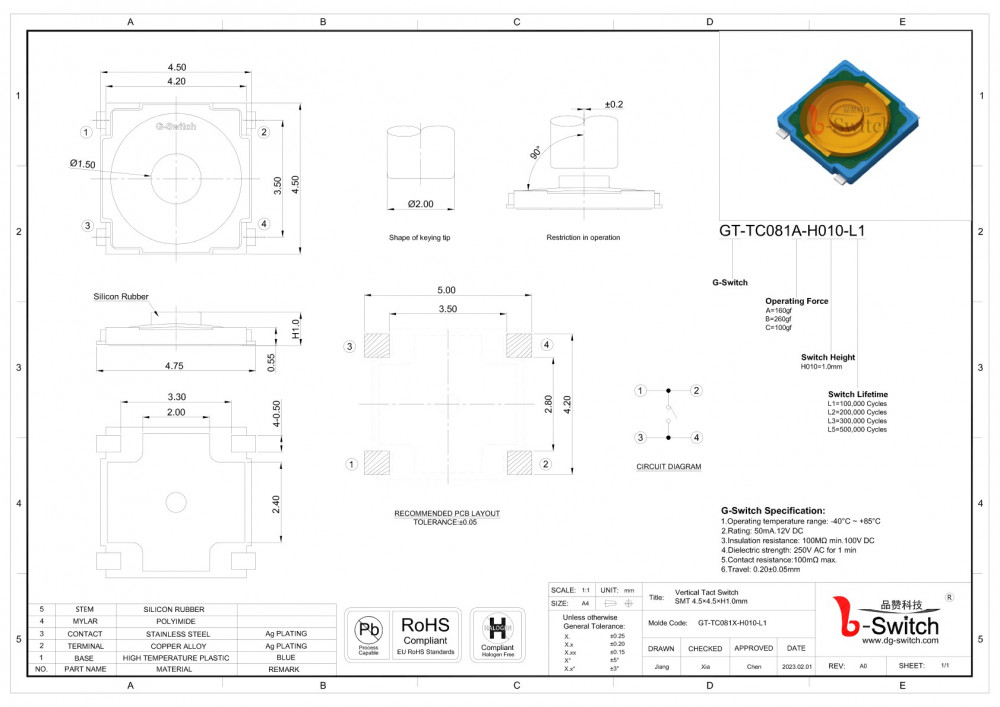 GT-TC081A-H010-L1 product document page