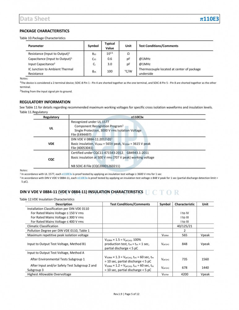 π110E31 datasheet page 5