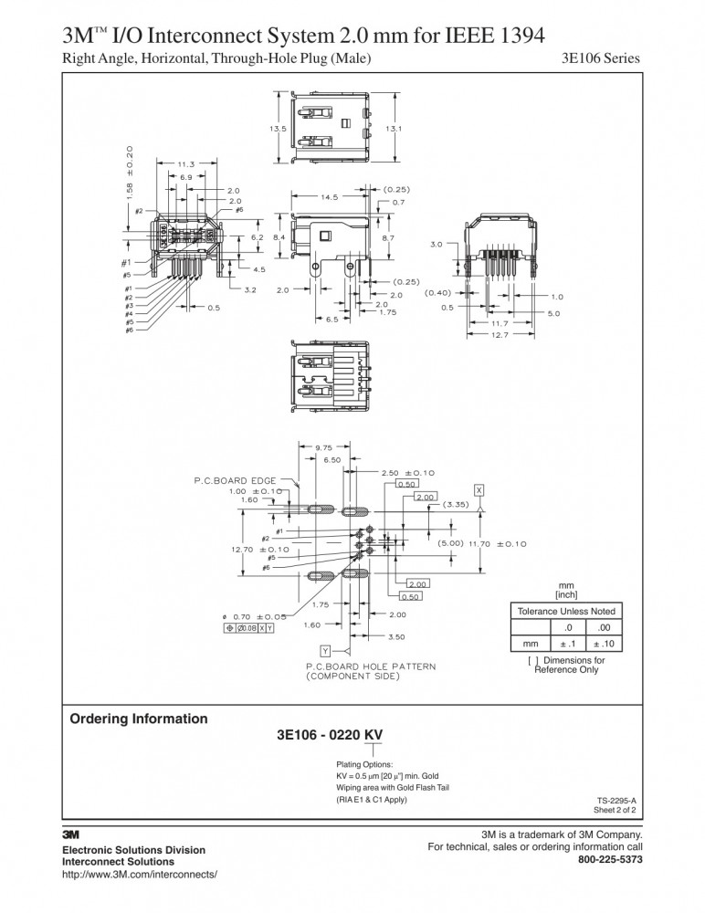 3M 3E106-0220KV technical document page 2