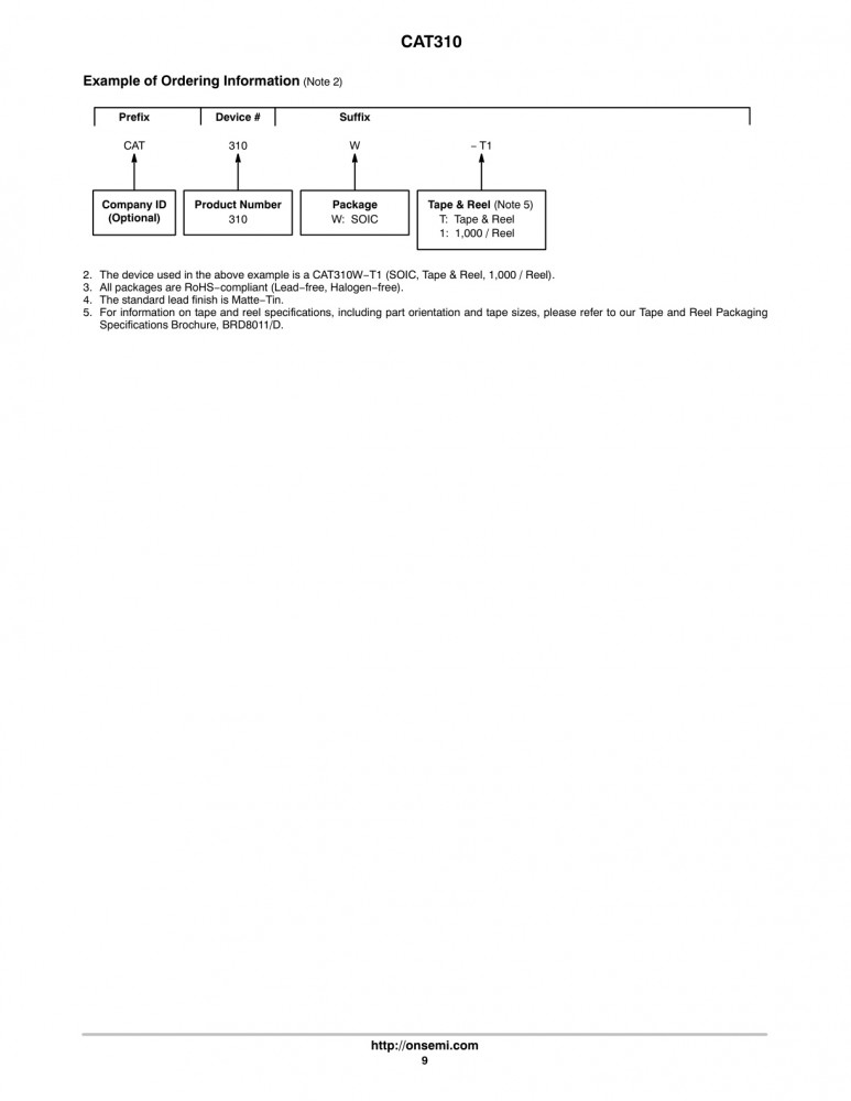 CAT310 datasheet page 9