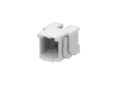 Micro-One Wire-to-Board Header, Right-Angle, 2.00mm Pitch, Single Row, Glow-Wire Capable, Surface Mount, 7 Circuits, Tin-Bismuth Plating, Black