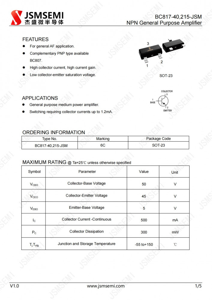 BC817-40,215-JSM datasheet page 1