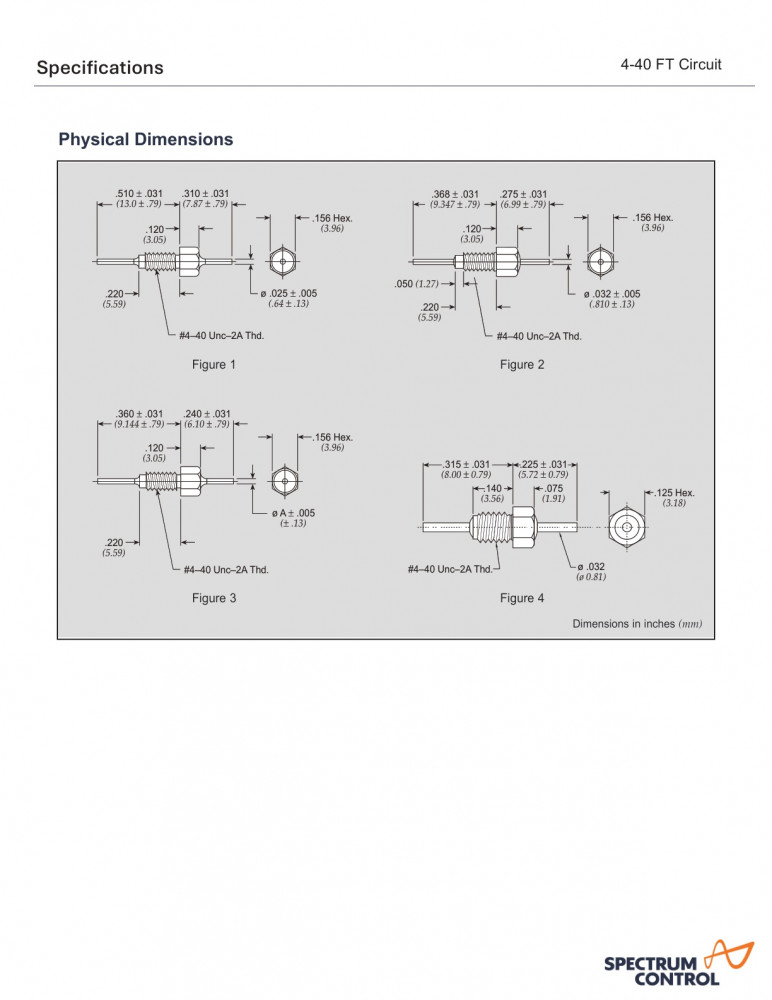 Spectrum Control EMI filter technical document, page 2