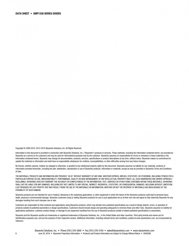 SMP1330 series datasheet page 6