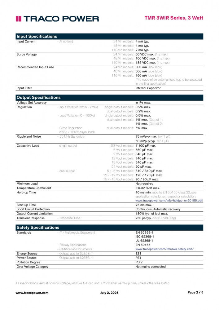 TMR 3-4821WIR technical document page 2