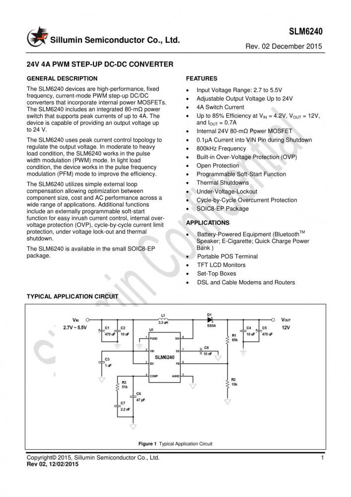 SLM6240AB-13GTR datasheet page 1