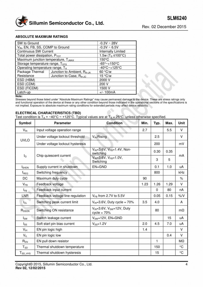 SLM6240AB-13GTR datasheet page 4
