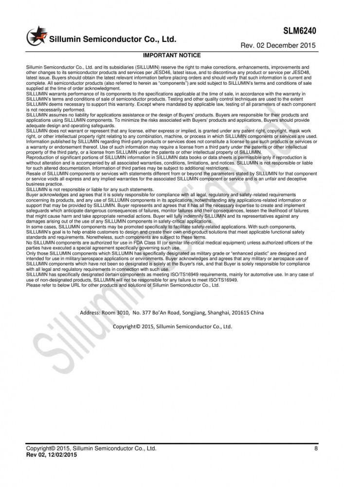 SLM6240AB-13GTR datasheet page 8
