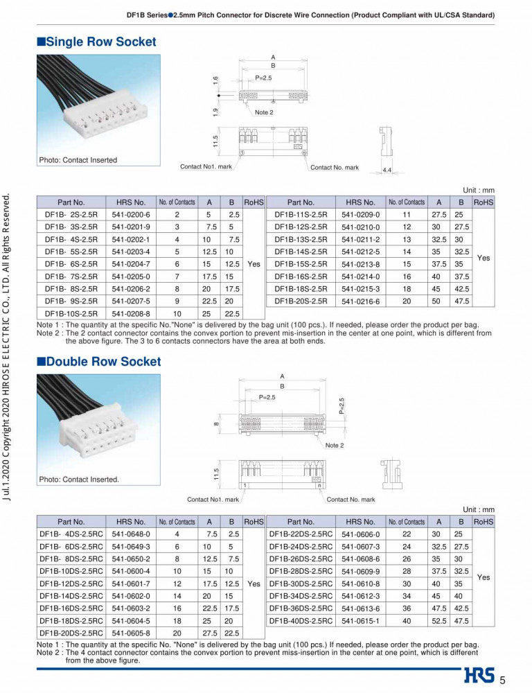 HRS DF1B datasheet page 5