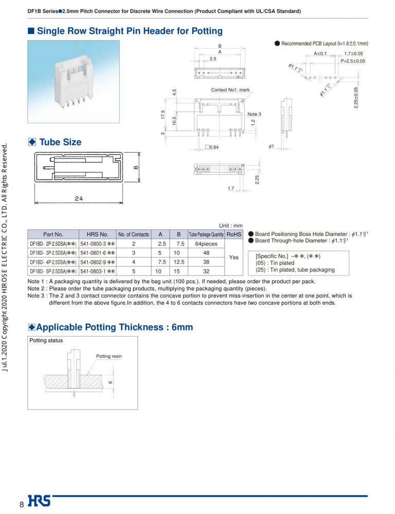 HRS DF1B datasheet page 8
