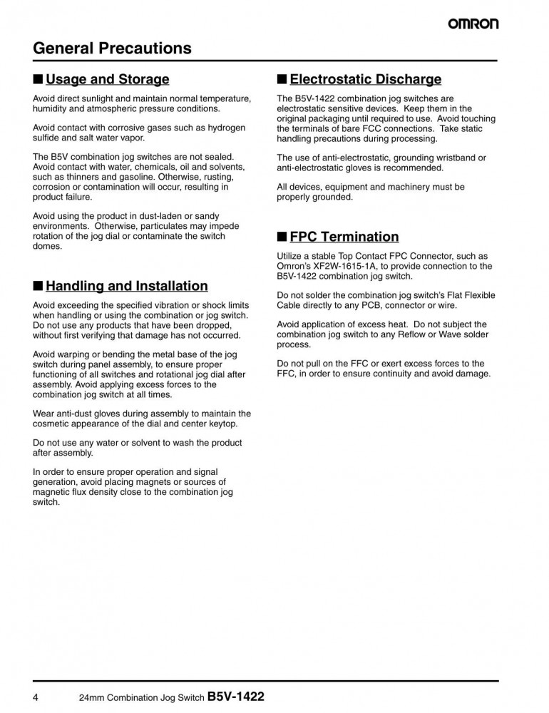 B5V-1422-D01-L0 technical document page 4