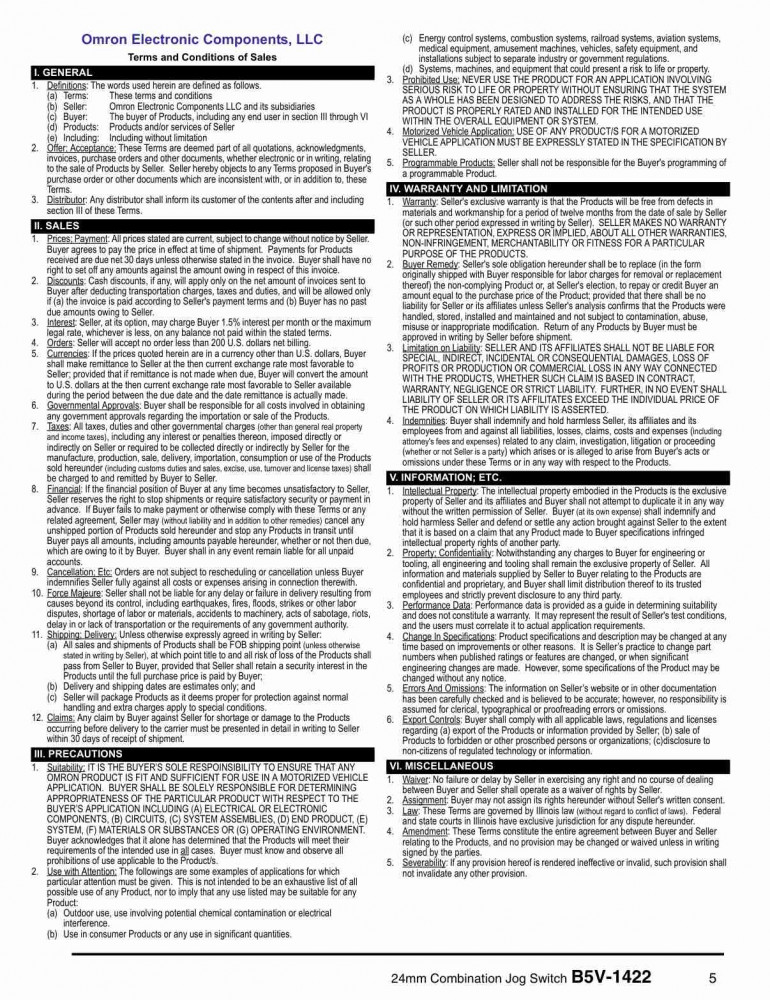 B5V-1422-D01-L0 technical document page 5