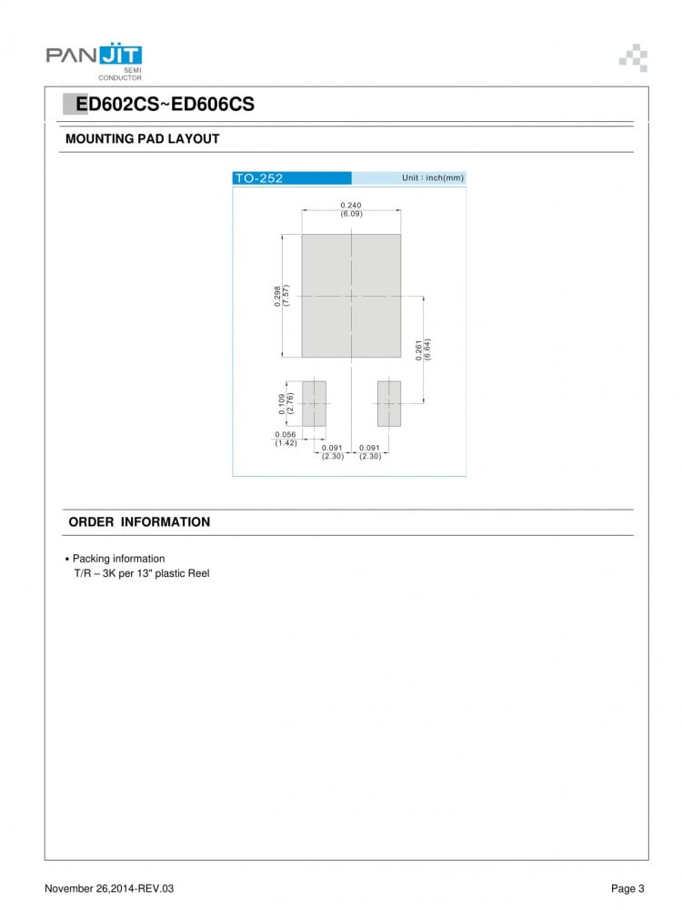 PANJIT ED604CS datasheet page 3