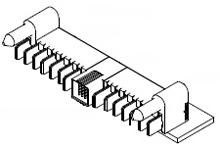 EXTreme Ten60Power Right-Angle Receptacle with Side Guides, 4 DC Power Circuits