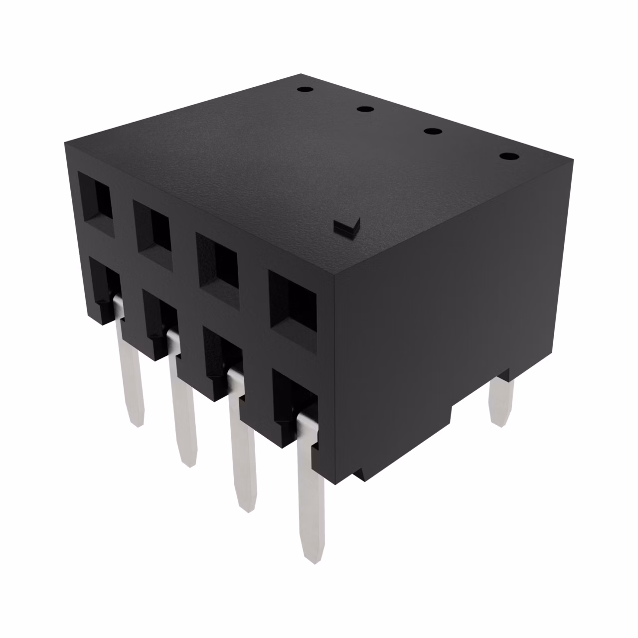 C-Grid III PCB Receptacle, 2.54mm Pitch, Dual Row, Right-Angle, Shrouded, 8 Circuits, 0.12µm Gold (Au) Flash Plating, Straight PCB Pins for sale
