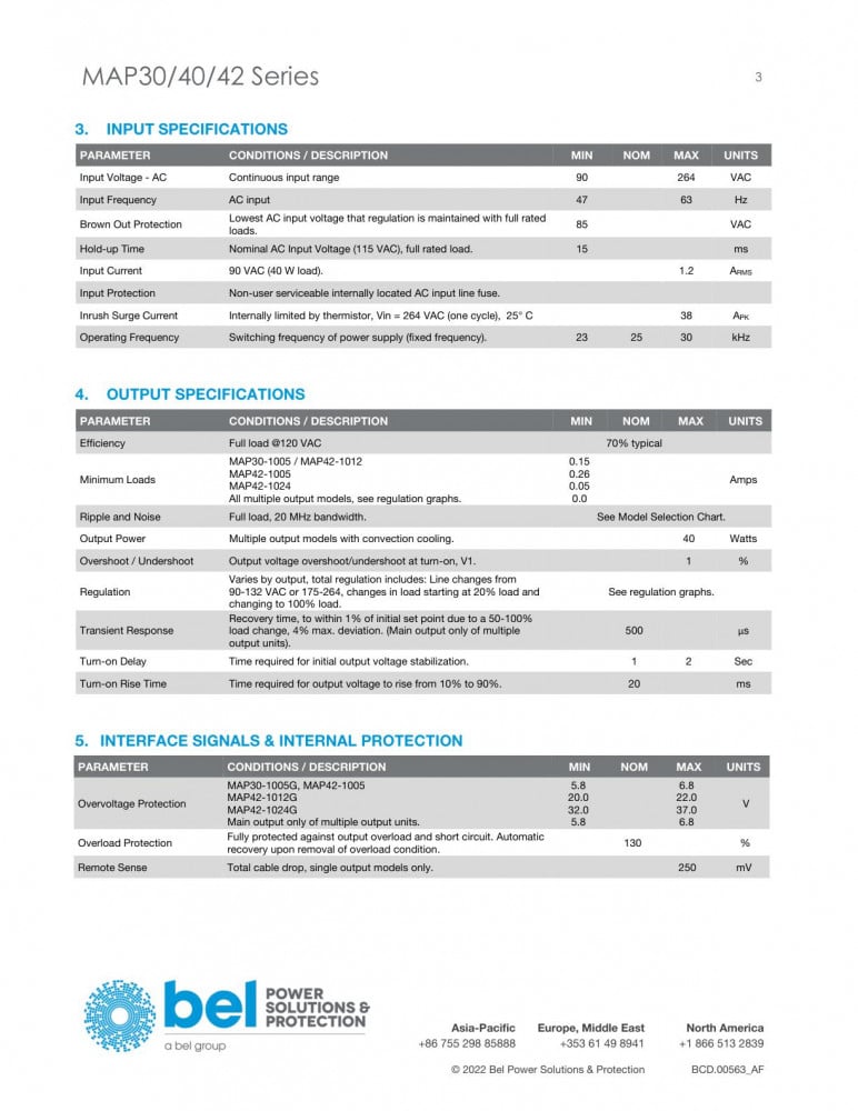 MAP40-3000G datasheet page 3