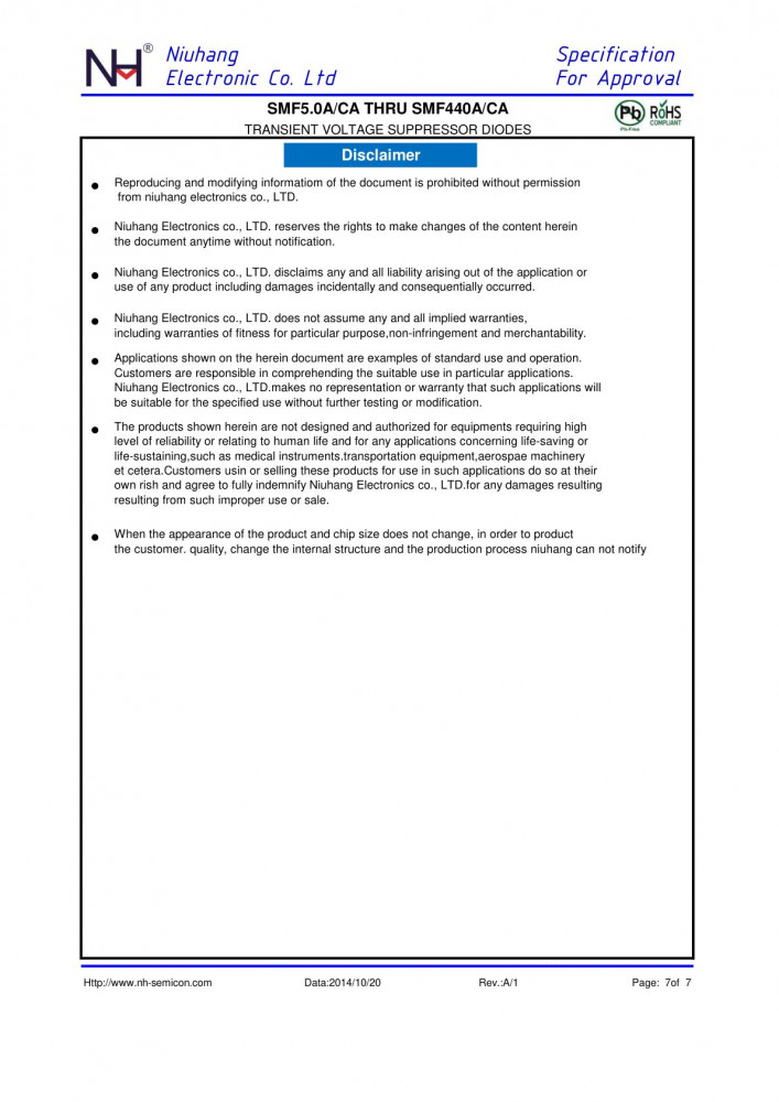 NH SMF36A datasheet page 7