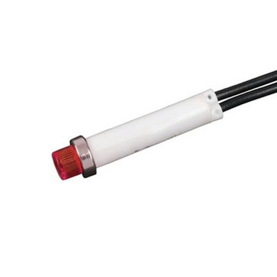 Neon Panel Mount Indicator Red .315″ Hi-Hat 125V Wire Leads for sale