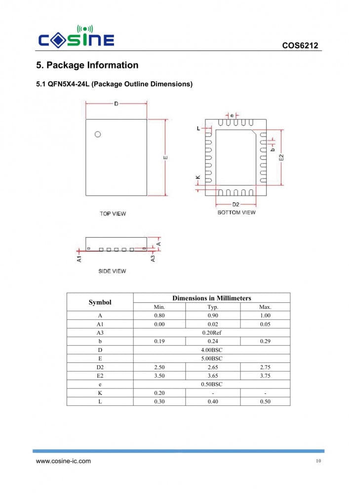 COS6212 datasheet page 10