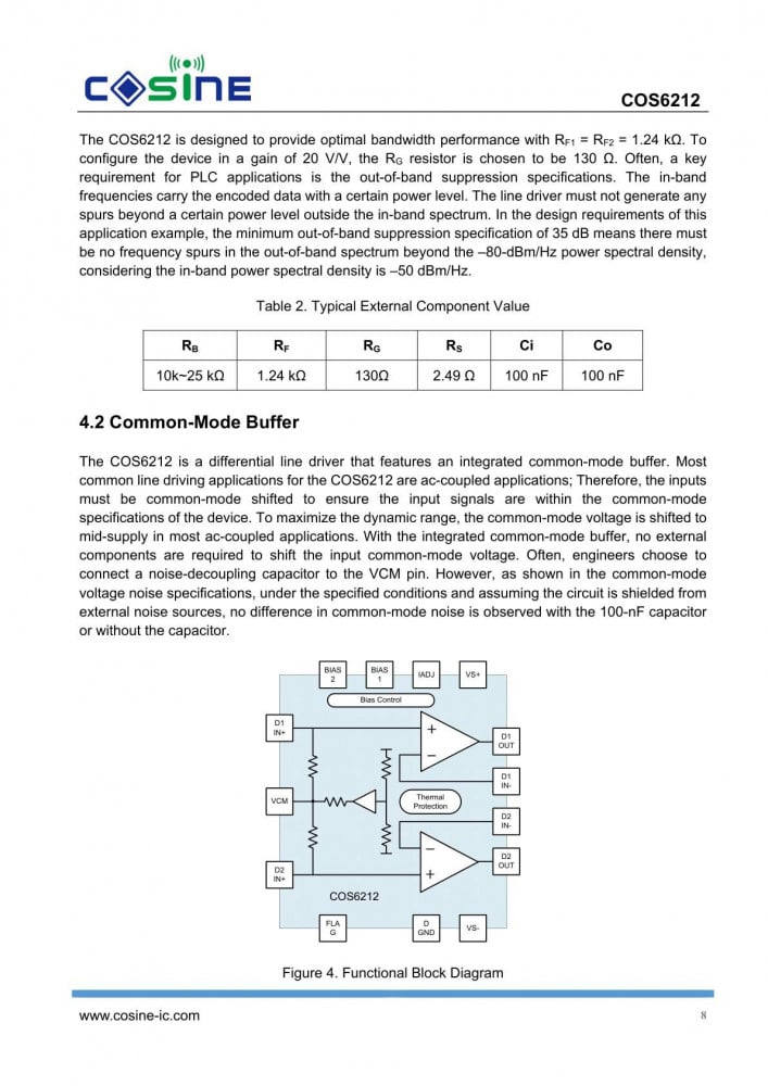 COS6212 datasheet page 8