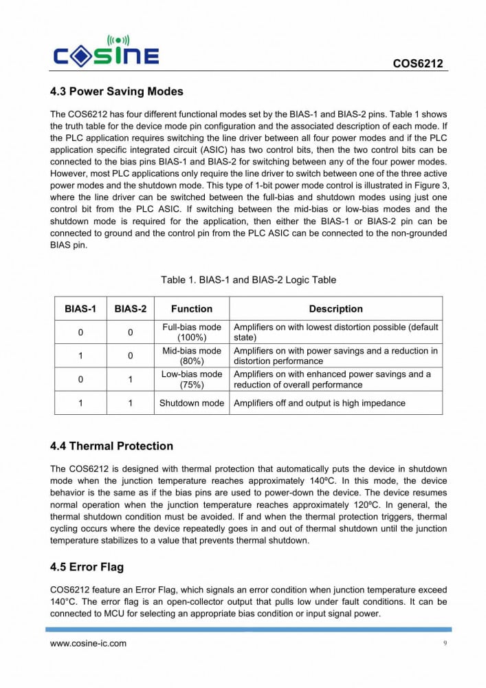 COS6212 datasheet page 9