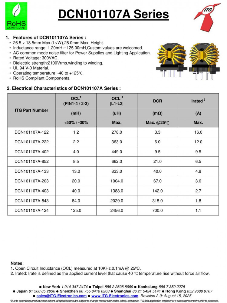 DCN101107A technical document page 1