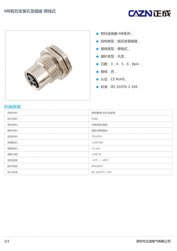 M8-S3A-GWFM11 technical document page 1