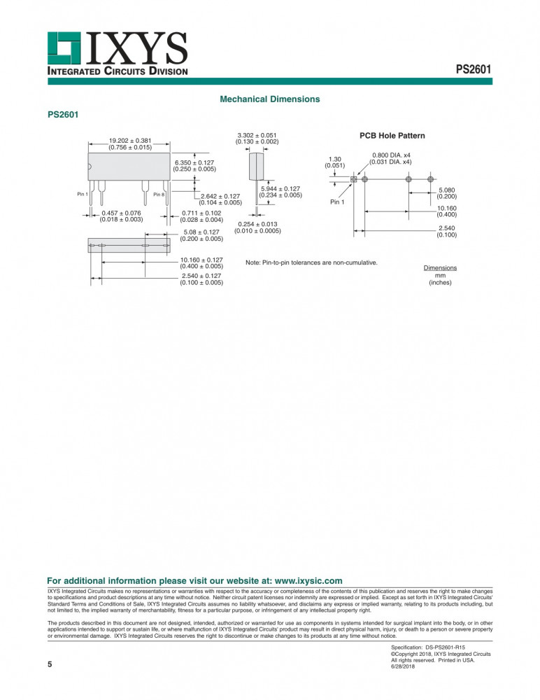 PS2601 datasheet page 5