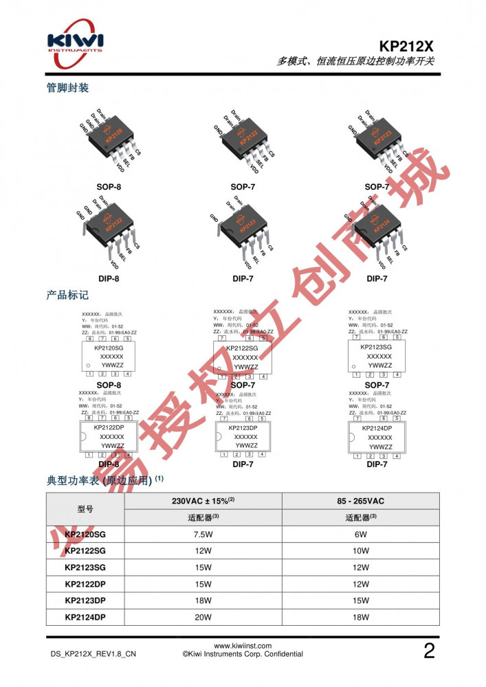 KP2123SGA datasheet page 2