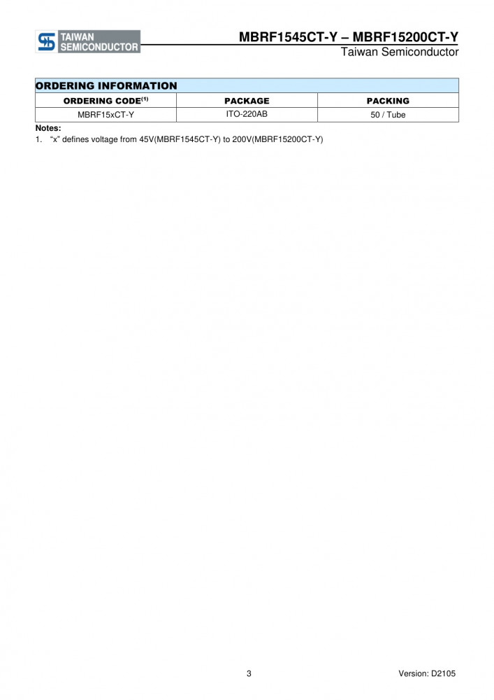 MBRF15150CT-Y datasheet page 3