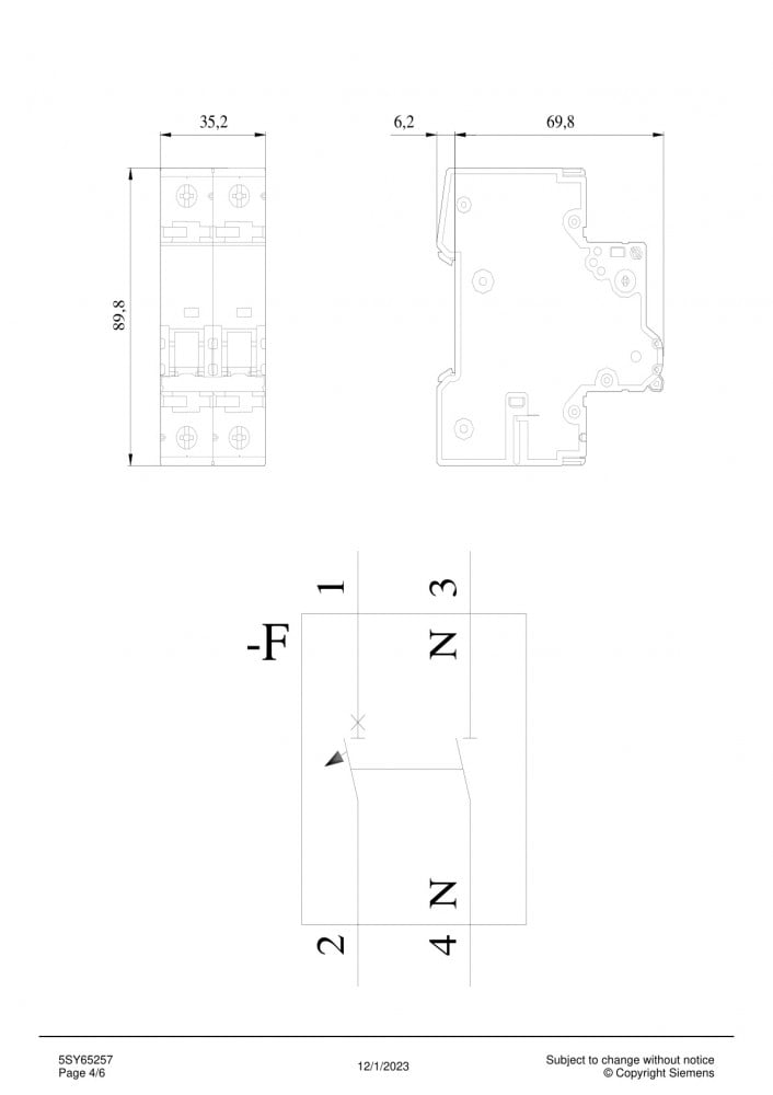5SY6525-7CC technical document page 4
