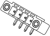 3.50mm Pitch Eurostyle Right-Angle PCB Header, with Threaded Retention Inserts, Green Housing, Gold (Au) Plated, 2 Circuits for sale