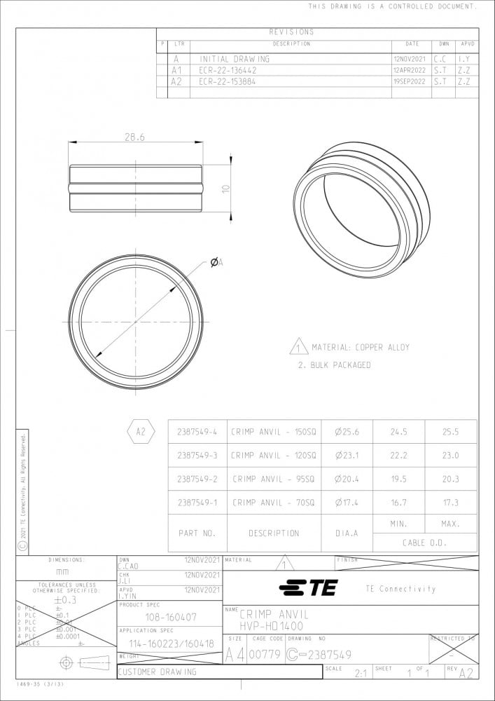 TE Connectivity 2387549-2 technical drawing preview