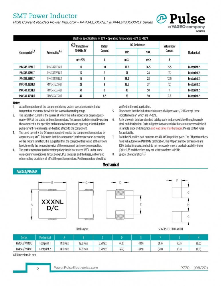 PM4343 technical document page 2