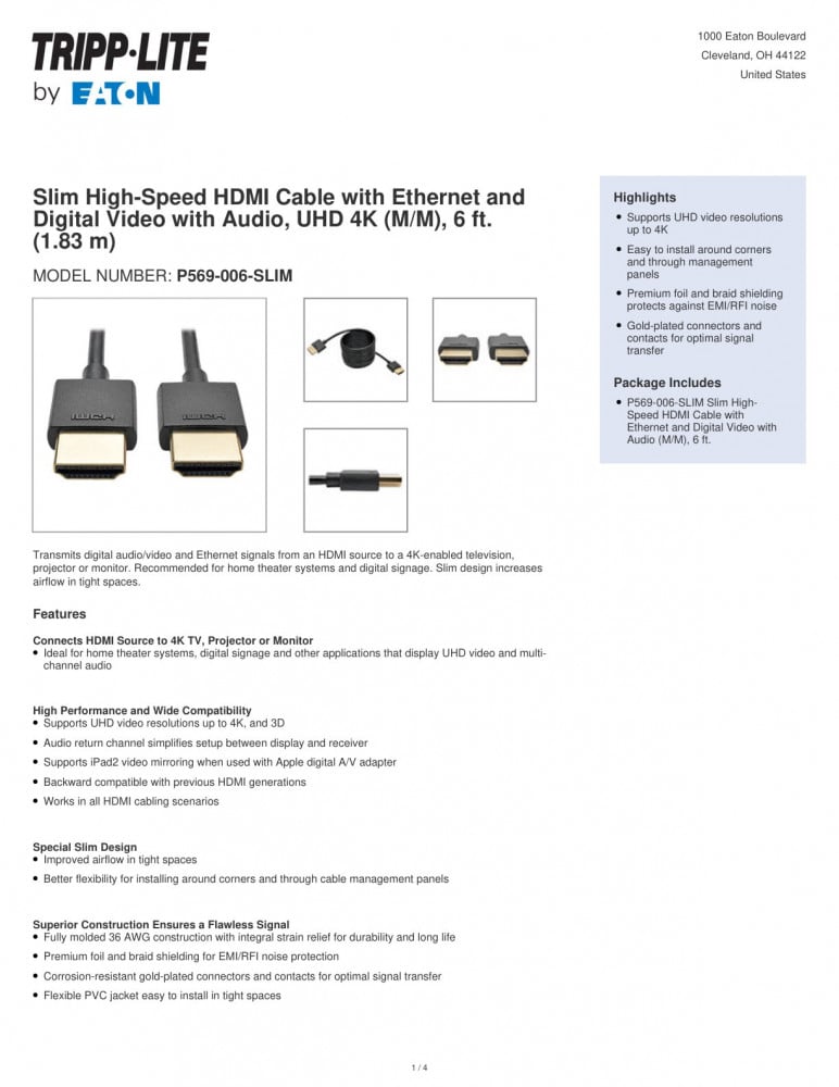P569-006-SLIM technical document page 1