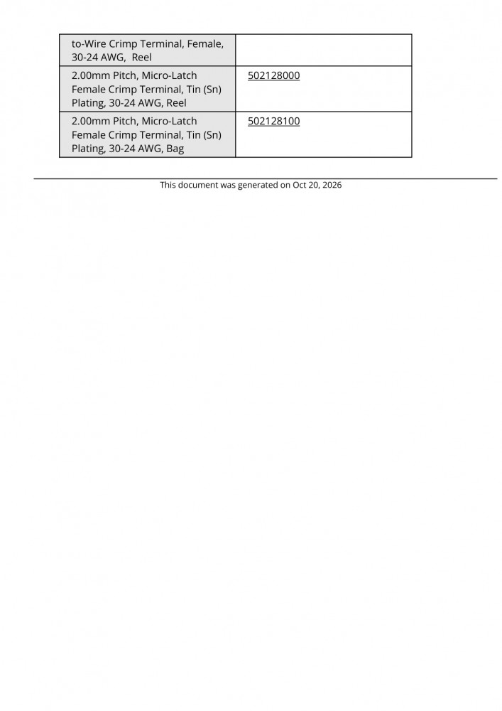 Technical document page 3 for Molex extraction tool