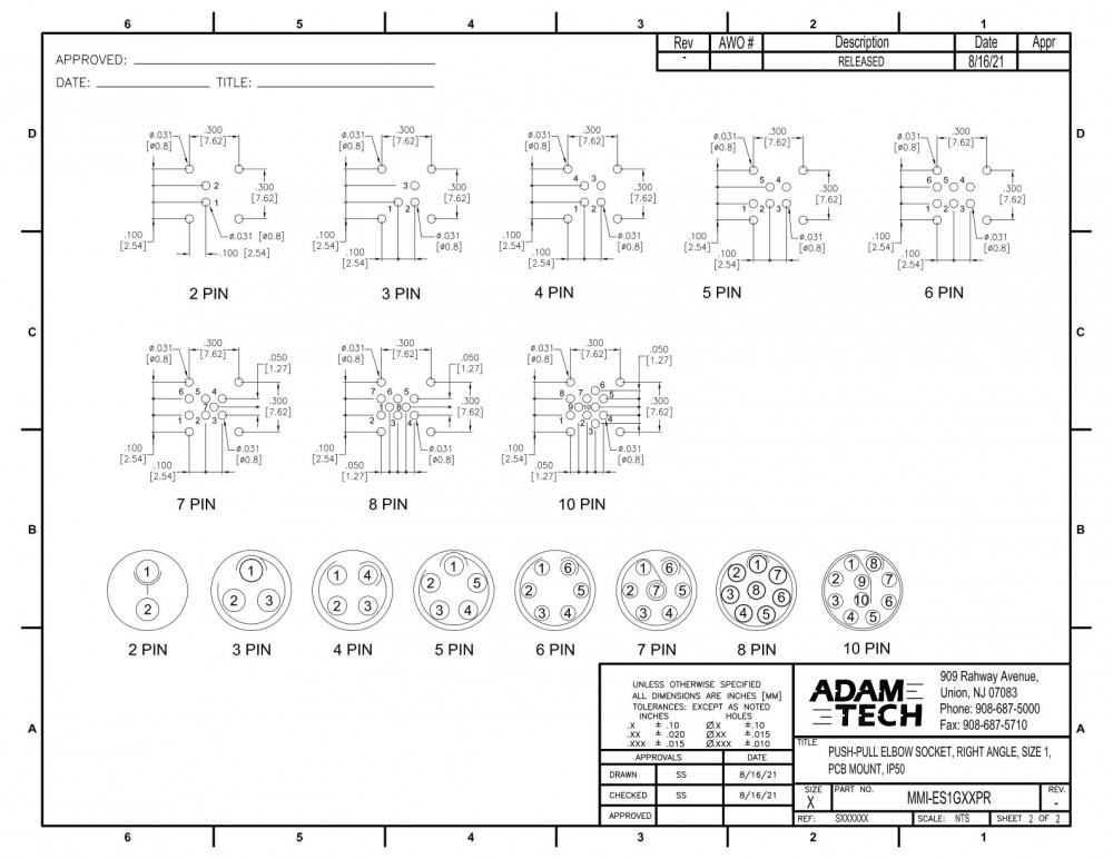 ADAM TECH MMI-ES1GXXPR product drawing, page 2
